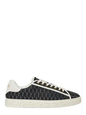 Versace Jacquard V Fabric Low Top Sneakers - Black+off