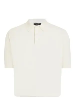 Dolce & Gabbana Fine-gauge Cashmere Polo Shirt - White