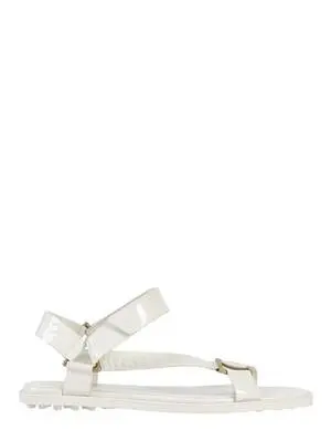 TOD'S Leather Ankle Strap Sandals - White