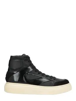 FERRAGAMO High-top Leather Sneakers - Black