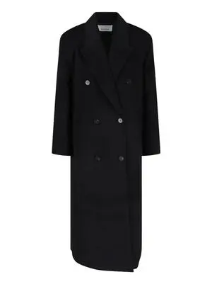 THE FRANKIE SHOP Double-breasted 'gaia' Coat - Black