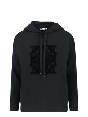 Max Mara Virgin Wool Hoodie - Black