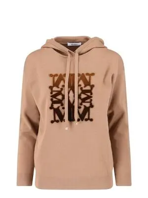 Max Mara Virgin Wool Hoodie - Brown