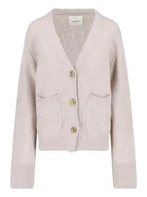 LISA YANG V-Neck Cashmere Cardigan Beige