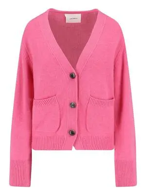 LISA YANG V-neck Cashmere Cardigan - Pink