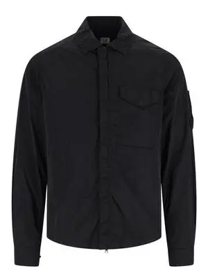 C.P. COMPANY Logo Shirt Jacket - Black