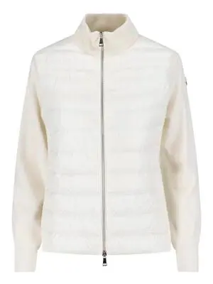 Moncler Padded Cardigan White
