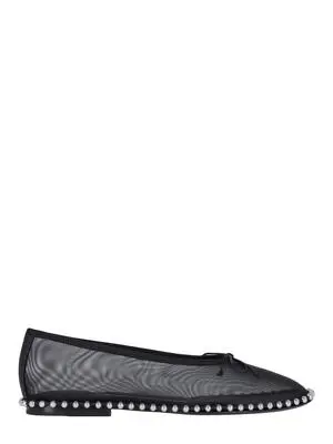 Alexander Wang Lina Ballet Flats With Pearls - Black