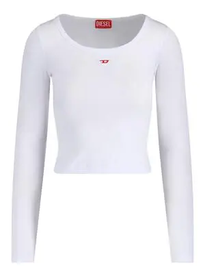 DIESEL T-ballet-d Crop Top - White