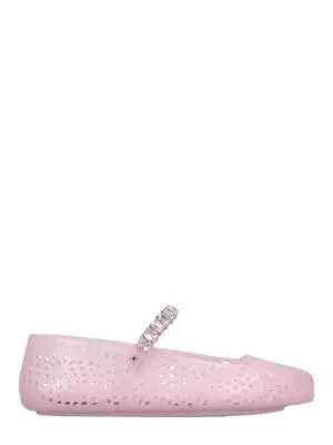 JIMMY CHOO Mary Jane Jelly Ballet Flats - Pink