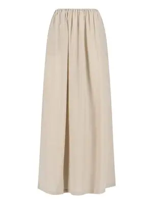 THE FRANKIE SHOP Viscose Maxi Skirt - Beige