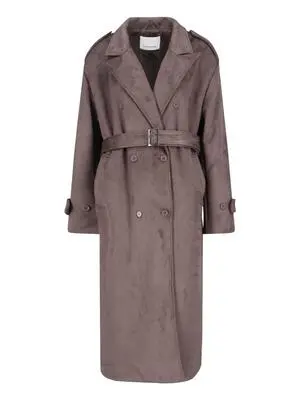 THE FRANKIE SHOP Pembroke Trench Coat - Taupe