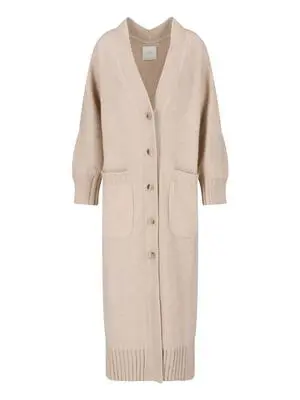 Max Mara Maxi Cashmere Cardigan Beige