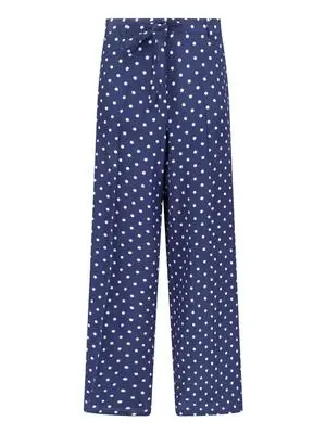 P.a.r.o.s.h Silk Wide Leg Pants - Blue