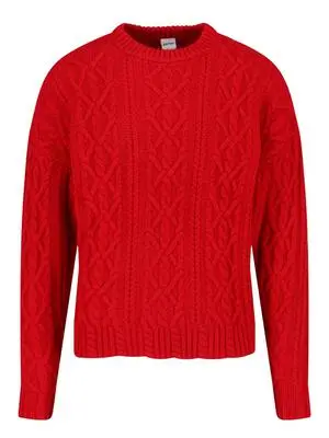 Aspesi Wool Braided Sweater - Red