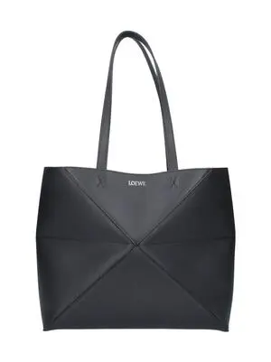 Loewe Puzzle Fold Tote Bag - Black