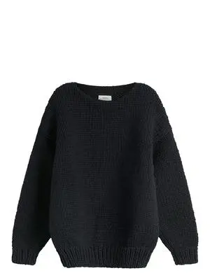 Visvim Amplus Boatneck Hand Knit - Black