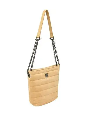 THINK ROYLN Convertible Suede Crossbody Bag - Light Beige Sude/gunmetal Hardware