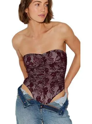 Norma Kamali Slinky Marissa Bodysuit - Plum