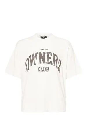 REPRESENT Big Owners Club Crewneck Cotton T-shirt Xxl - Flat White