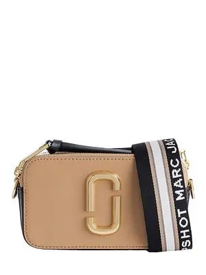 Marc Jacobs The Snapshot Leather Cross-body Bag Camel Multi