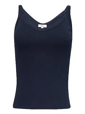 AGOLDE Jordan Scoop-neck Ribbed Tank Top - Mirage (dk Navy)