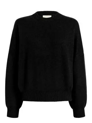 Khaite Margaux Crewneck Sweater Black