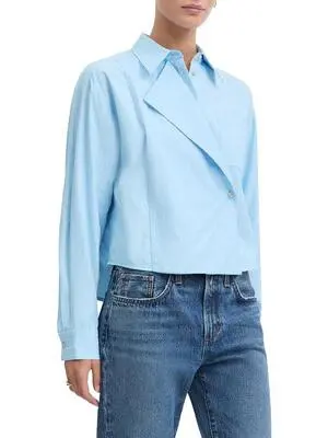 FAVORITE DAUGHTER The Jenni Button-up Blouse - Light Blue Stripe