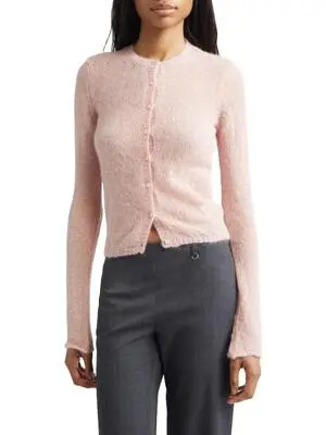 Paloma Wool Tantal Mohair & Alpaca Blend Cardigan - Pink