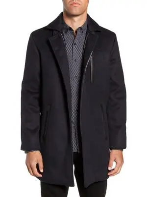 W.R.K Kilo Slim Fit Wool Blend Coat - Navy