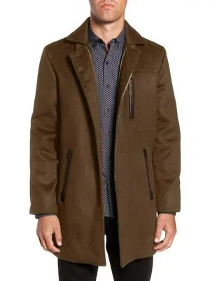 W.R.K Kilo Slim Fit Wool Blend Coat - Olive