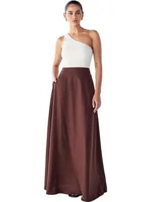 WILLA Isla Maxi Skirt - Chocolate