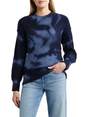CITY BLUES Tie-dye Crewneck Sweater - Midnight