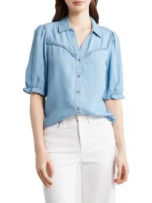BEACHLUNCHLOUNGE Indira Denim Button-Up Shirt