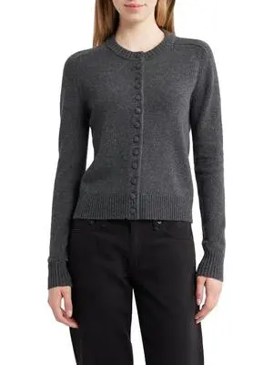 Rag & Bone Wallace Crewneck Cardigan - Heather Grey