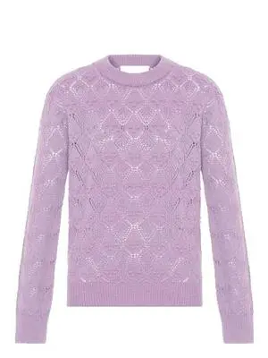 THEO THE LABEL THEO The Label Ersa Argyle Pullover Cosmic Mauve