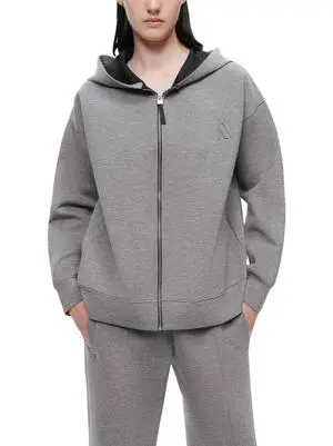 NOCTURNE Relaxed Zip-up Hoodie - Grey