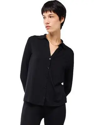 Majestic Filatures Soft Touch Semi Relaxed Shirt - Noir