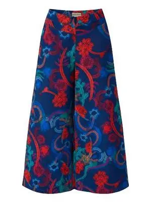 FLORENCIA DAVALOS Coco Pant - Blue Embroidery Vine