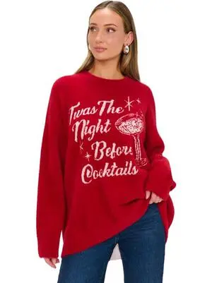 Show Me Your Mumu Classic Crewneck Sweater - Twas The Night Knit