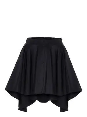 THEO THE LABEL Theia Taffeta Hi-low Skirt - Black