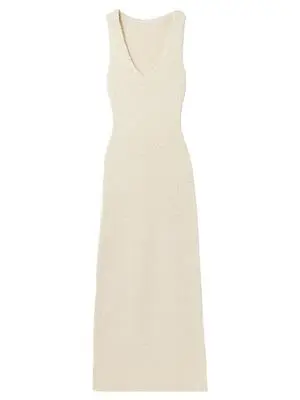 SIR THE LABEL Tropicana Cotton-blend Bouclé Maxi Dress - Ecru