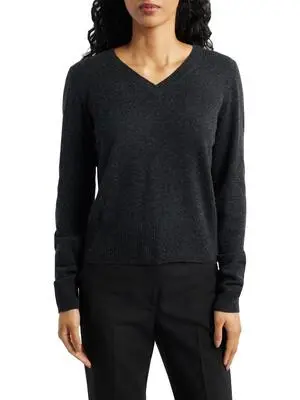 ARTLESS FOREVER Tove V-neck Wool & Cashmere Sweater - Charcoal