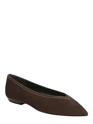 Veronica Beard Bancroft Pointed Toe Flat - Espresso