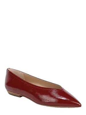 Veronica Beard Bancroft Pointed Toe Flat - Oxblood Red-dm