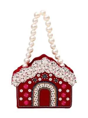 SIMITRI Winter Cottage House Mini Bag - Red
