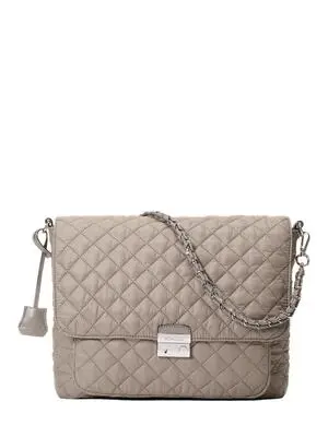 Mz Wallace Large Crosby Quilted Nylon Crossbody Bag - Morning Dove