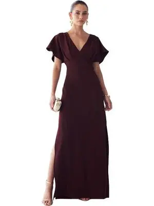 BWLDR Aura Maxi Dress - Burgundy