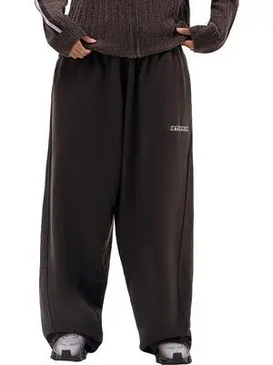 IETS FRANS Big Simmi Wide Leg Sweatpants Brown