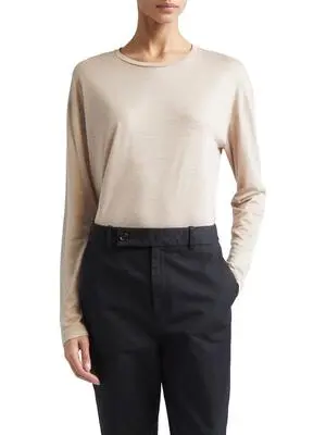 Partow Myrtle Long Sleeve Modal & Cashmere T-shirt - Blush
